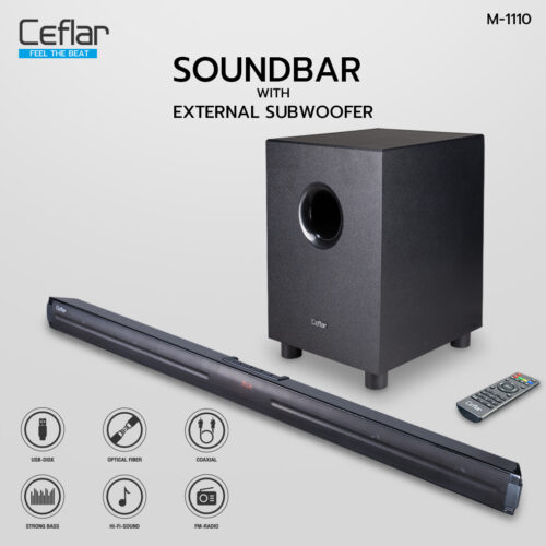 ชุดลำโพงซาวด์บาร์และซับวูฟเฟอร์ รุ่น M-1110 - CEFLAR