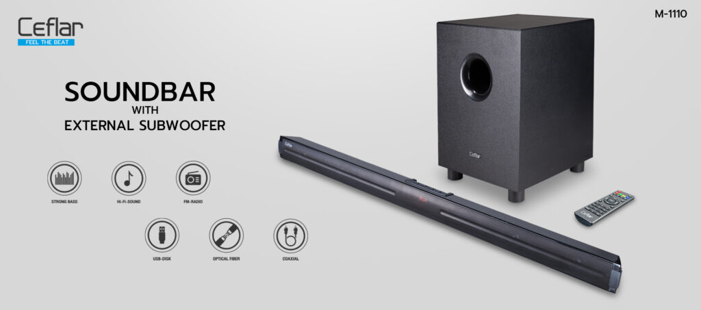ชุดลำโพงซาวด์บาร์และซับวูฟเฟอร์ รุ่น M-1110 – CEFLAR